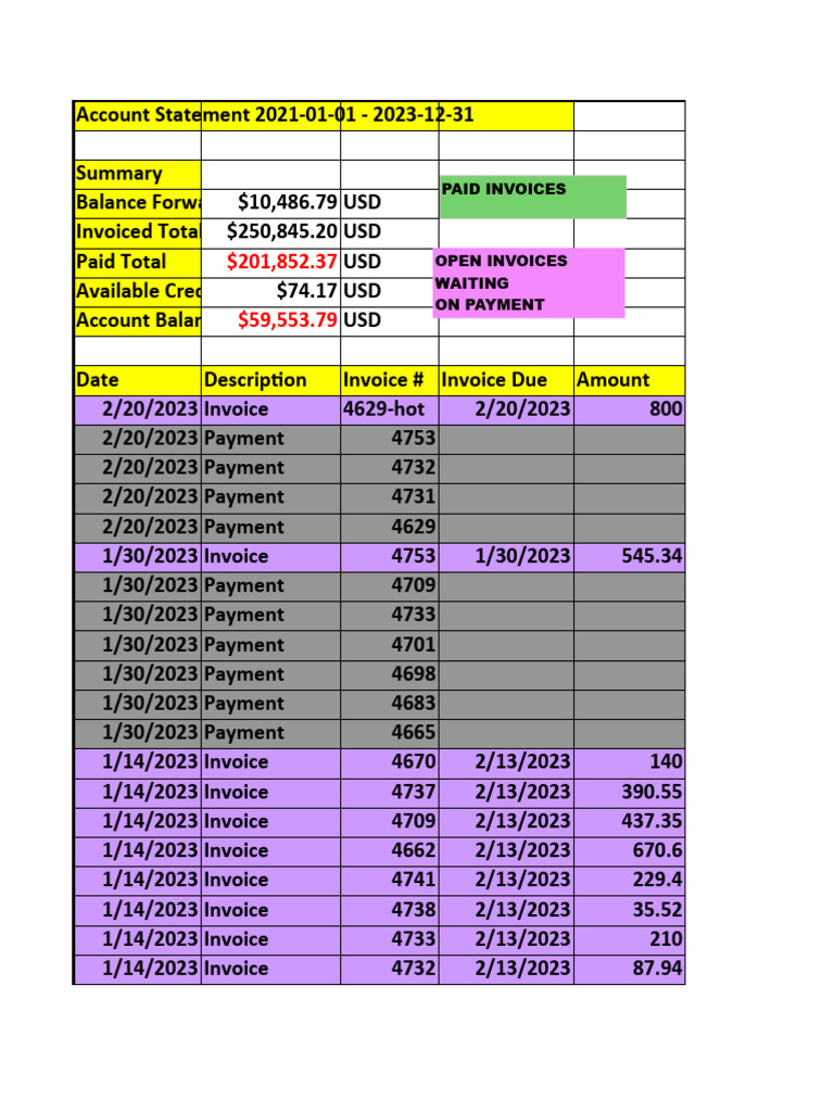 Account Statement in Color | PDF