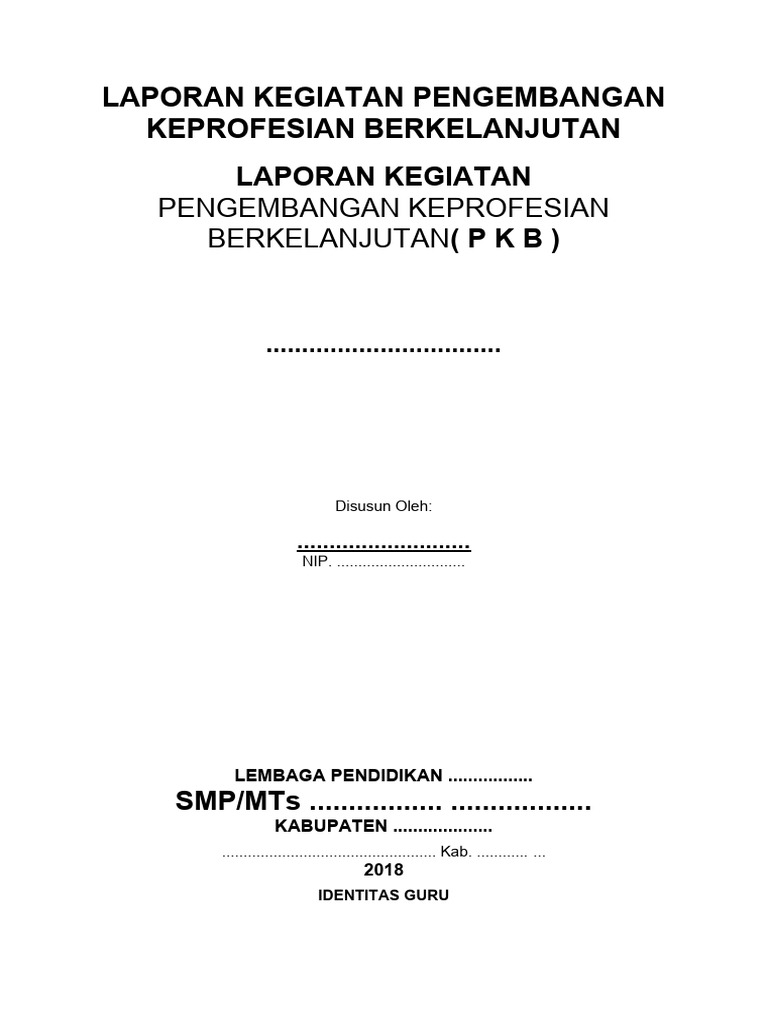 9.5.laporan Kegiatan Pengembangan Keprofesian Berkelanjutan | PDF