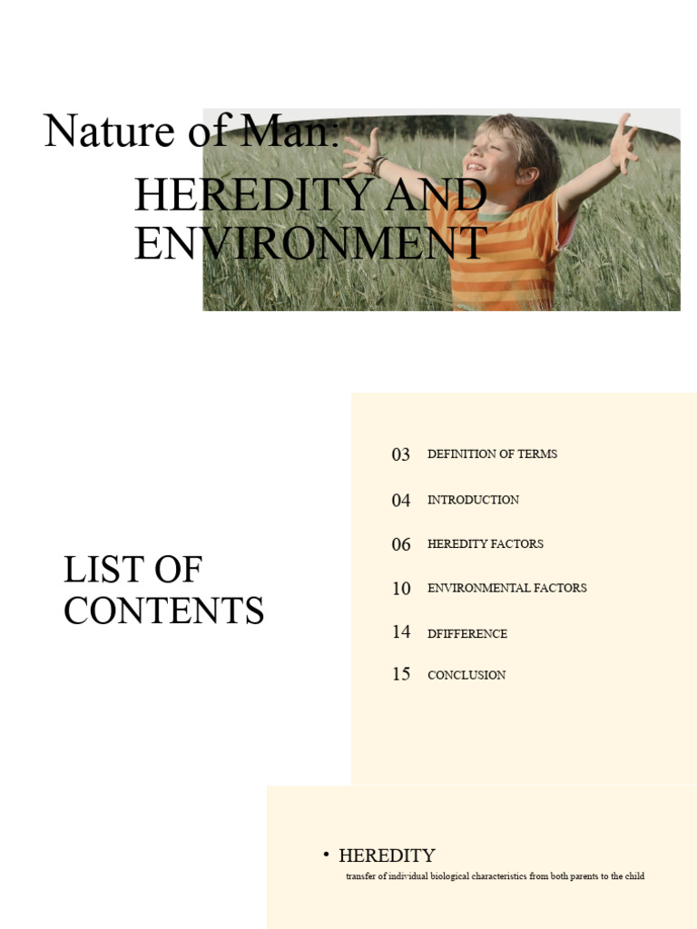 Heredity vs. Environment in Development | PDF | Heredity | Genetics