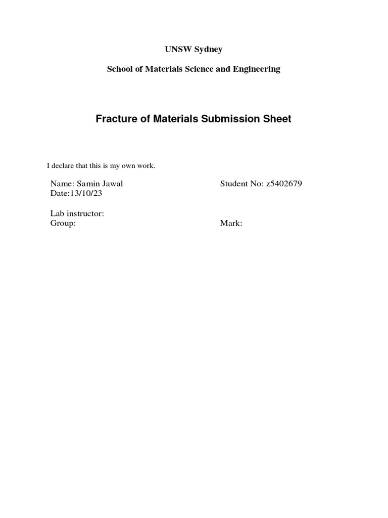 Fracture Lab | PDF | Fracture Mechanics | Fracture