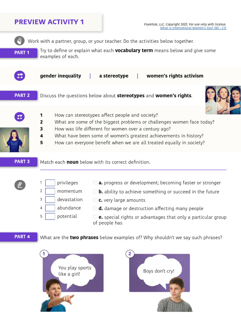 Whatisinternationalwomensday Interactive | PDF