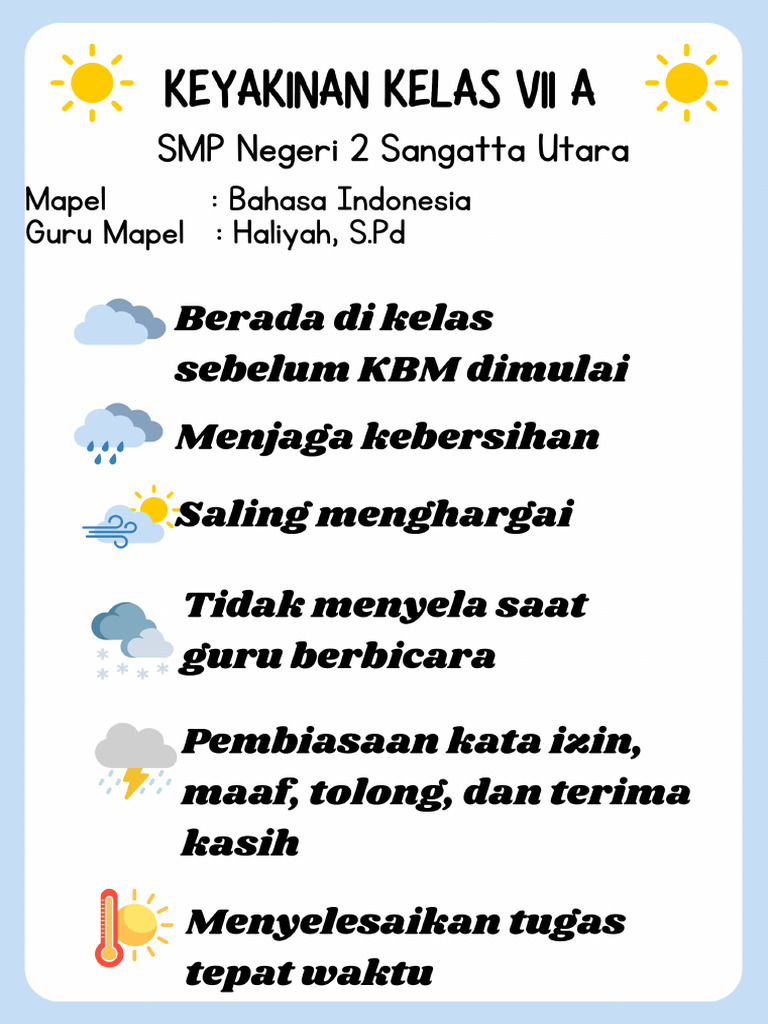 Kesepakatan Kelas Vii C | PDF