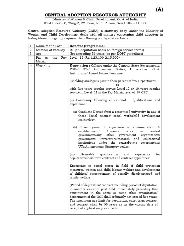 WCD Notification | PDF | Academic Degree | Master's Degree