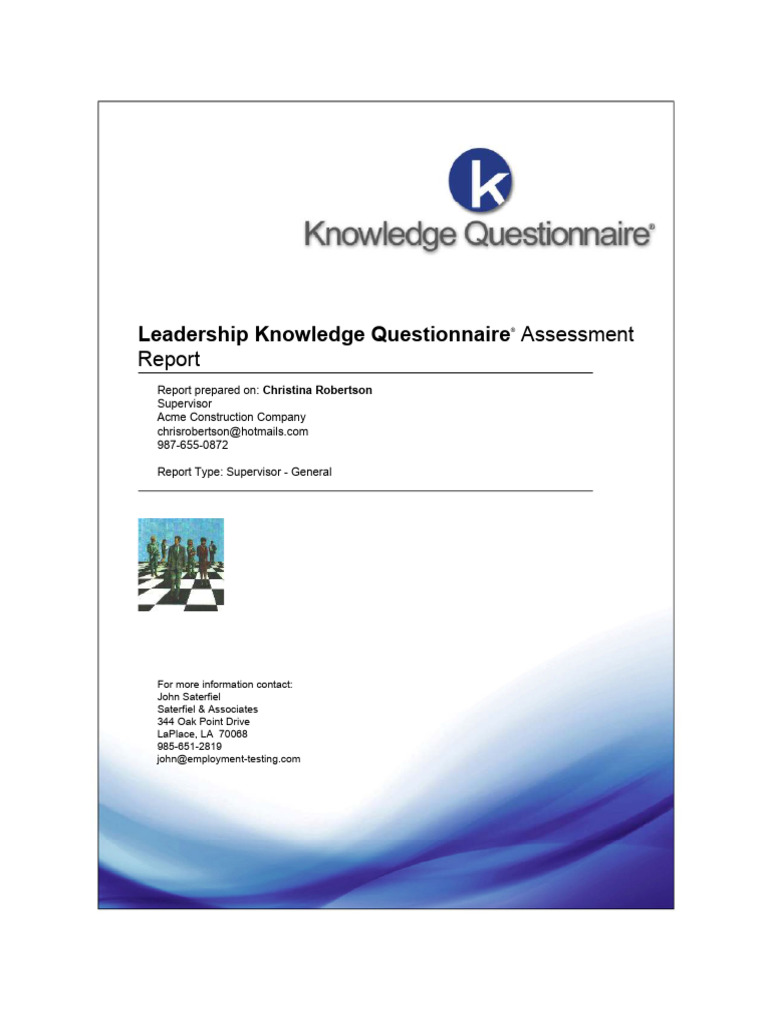 Leadership Knowledge Report | PDF | Leadership | Human Resources