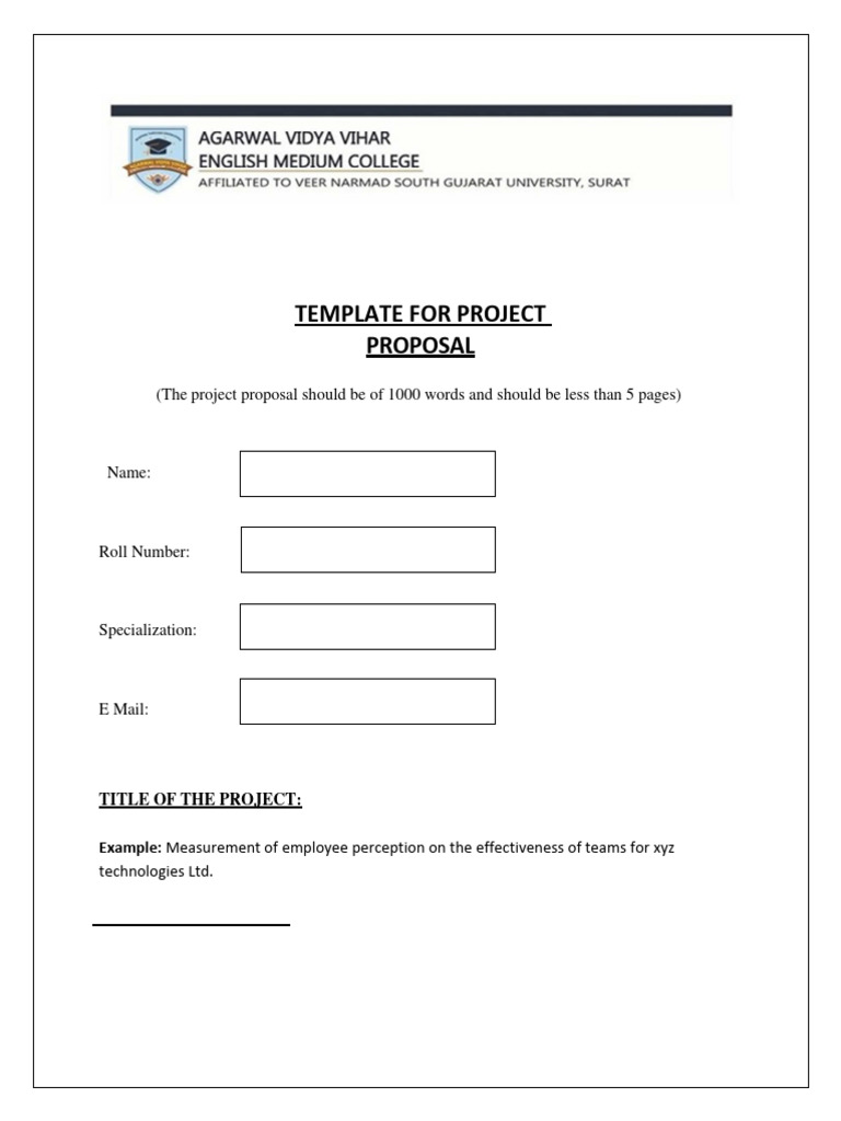Project Proposal Template | PDF