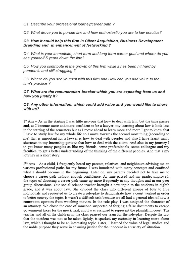 Law Career Path and Firm Contribution Insights | PDF | Online And ...