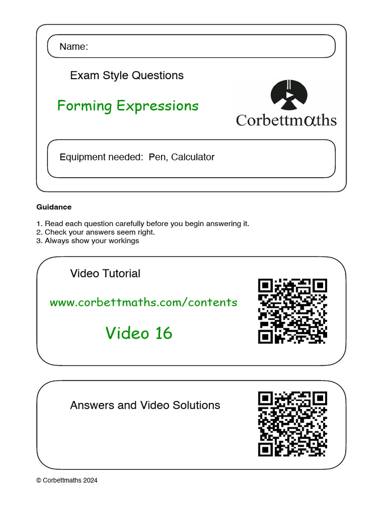 Forming Expressions | PDF