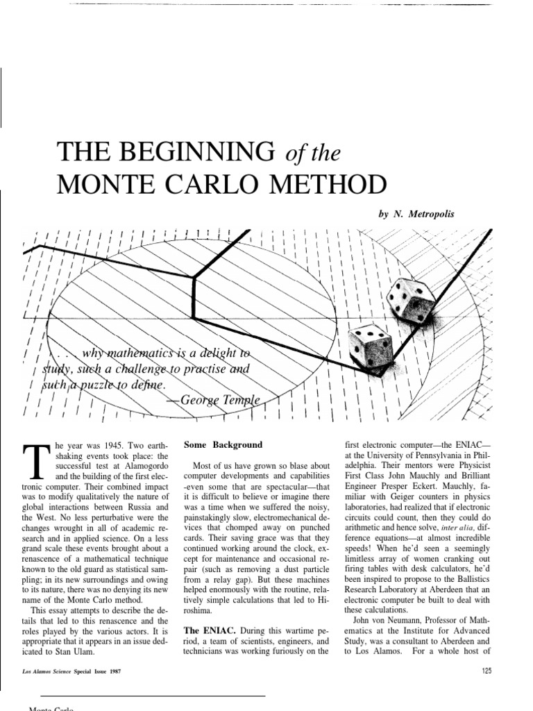 Origins of the Monte Carlo Method | PDF | Monte Carlo Method | Science