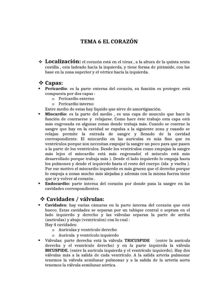 Explicacion Corazon | PDF