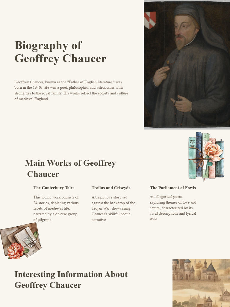 Biography of Geoffrey Chaucer | PDF | Geoffrey Chaucer