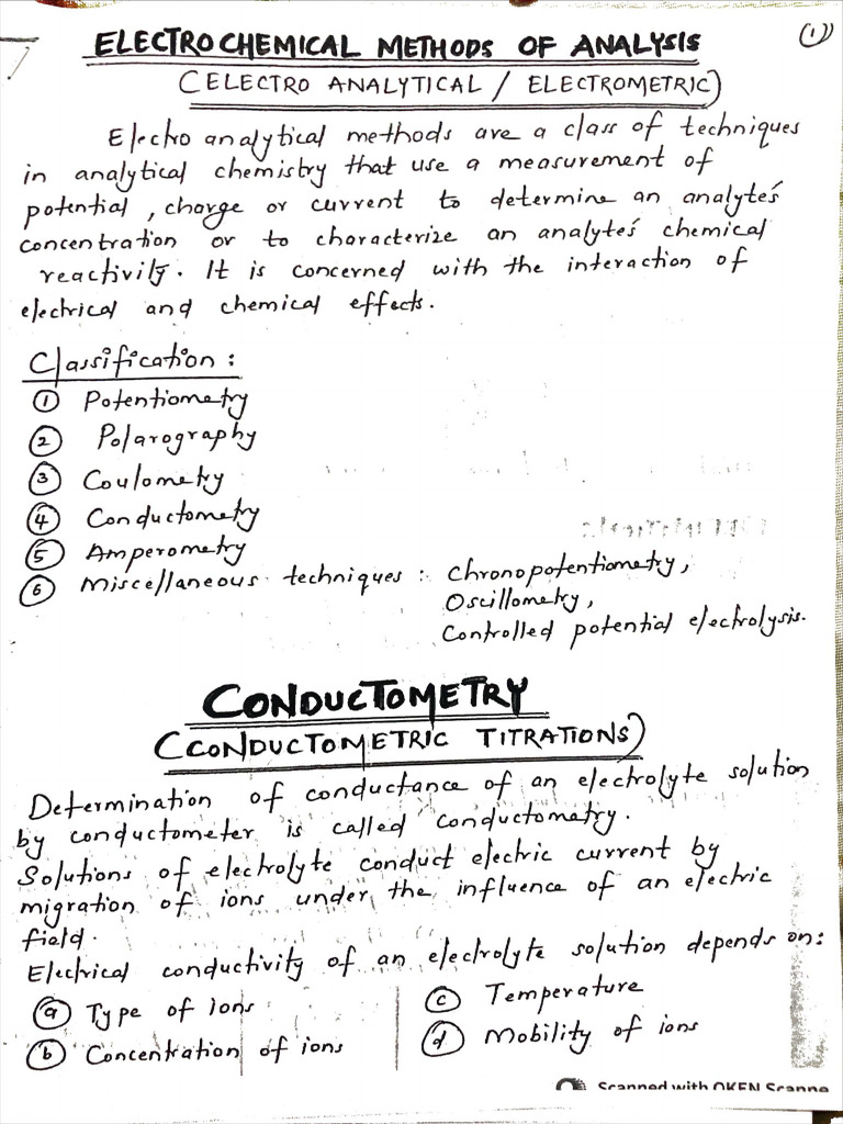 Elctor Cemical Methode Anallist | PDF
