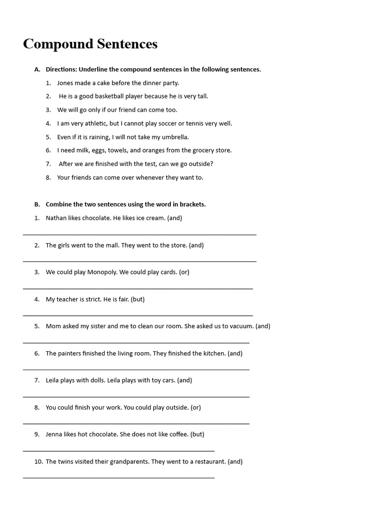 Compound Sentences - Penabur 5 | PDF