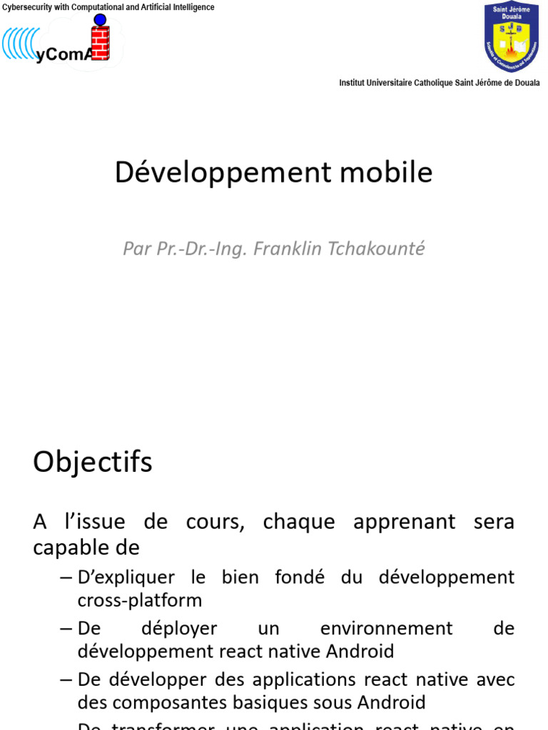 Développement Mobile - FINAL - 2023 | PDF | JavaScript | Android (Système d'exploitation)
