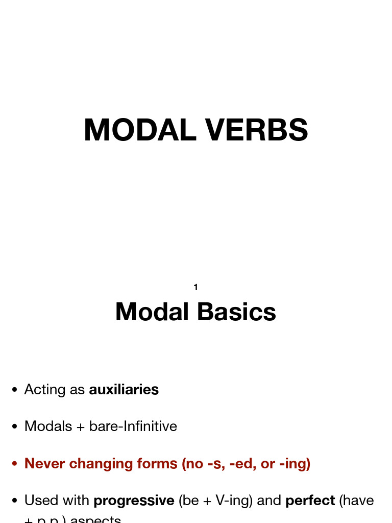 3. Modals - Slides | PDF | Linguistics | Grammar