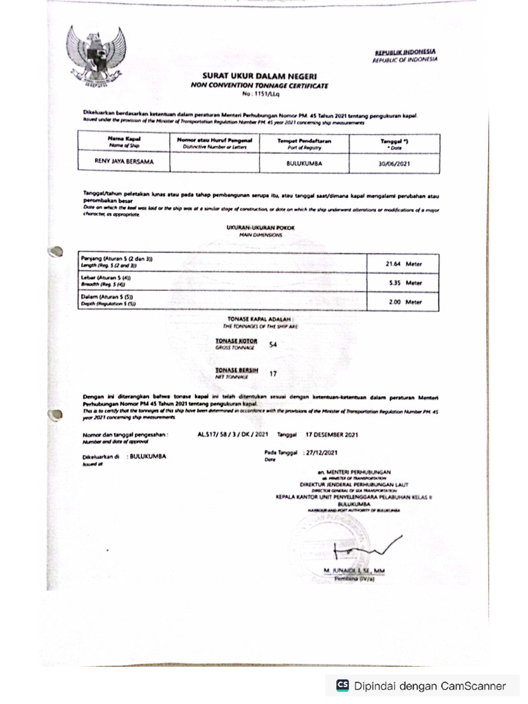 Surat Ukur Reny Jaya | PDF