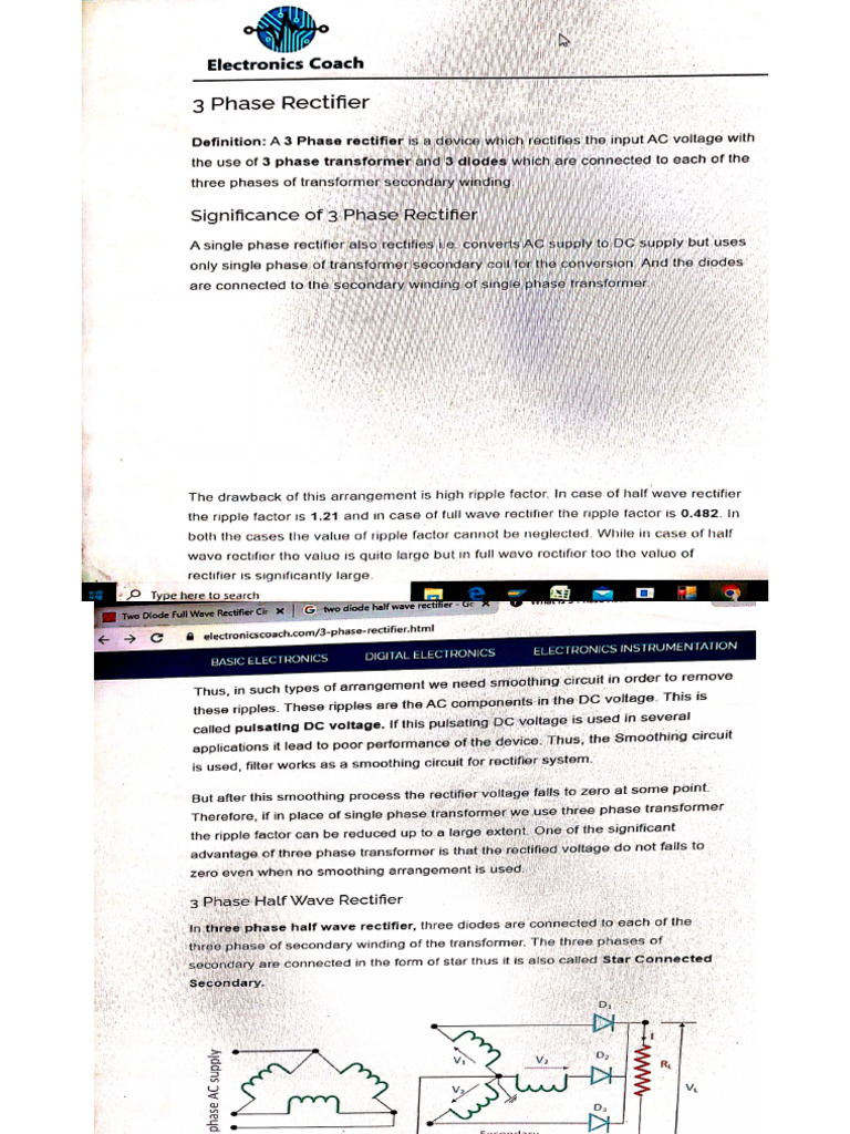 3 Phase Full Wave Rectifier Related Induction Furnace Operation of ...