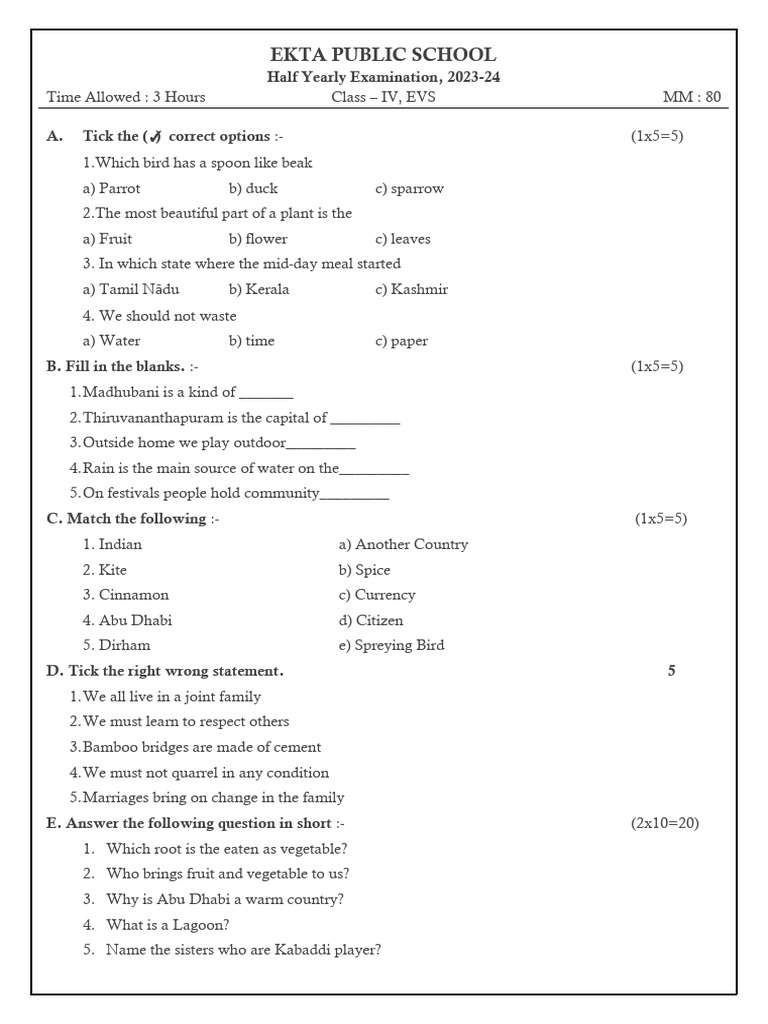 4 Evs | PDF | Teaching Methods & Materials