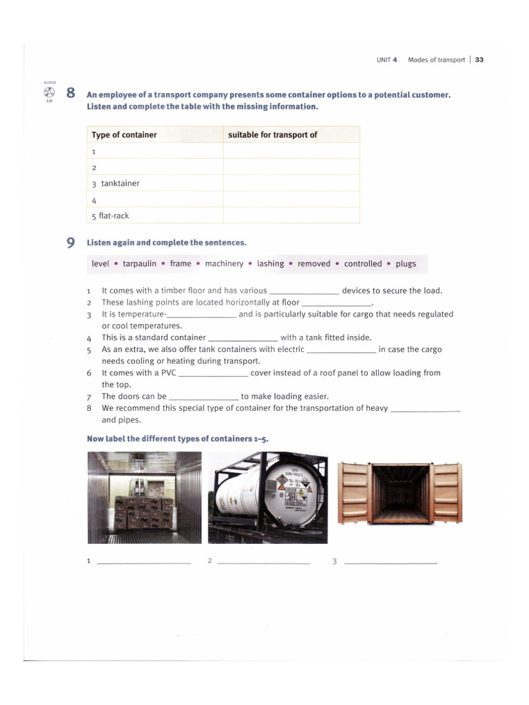 Unit 4 - Modes of Transport, P. 33-34 | PDF
