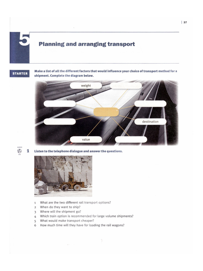 Unit 5 - Planning and Arranging Transport, P. 37-38 | PDF
