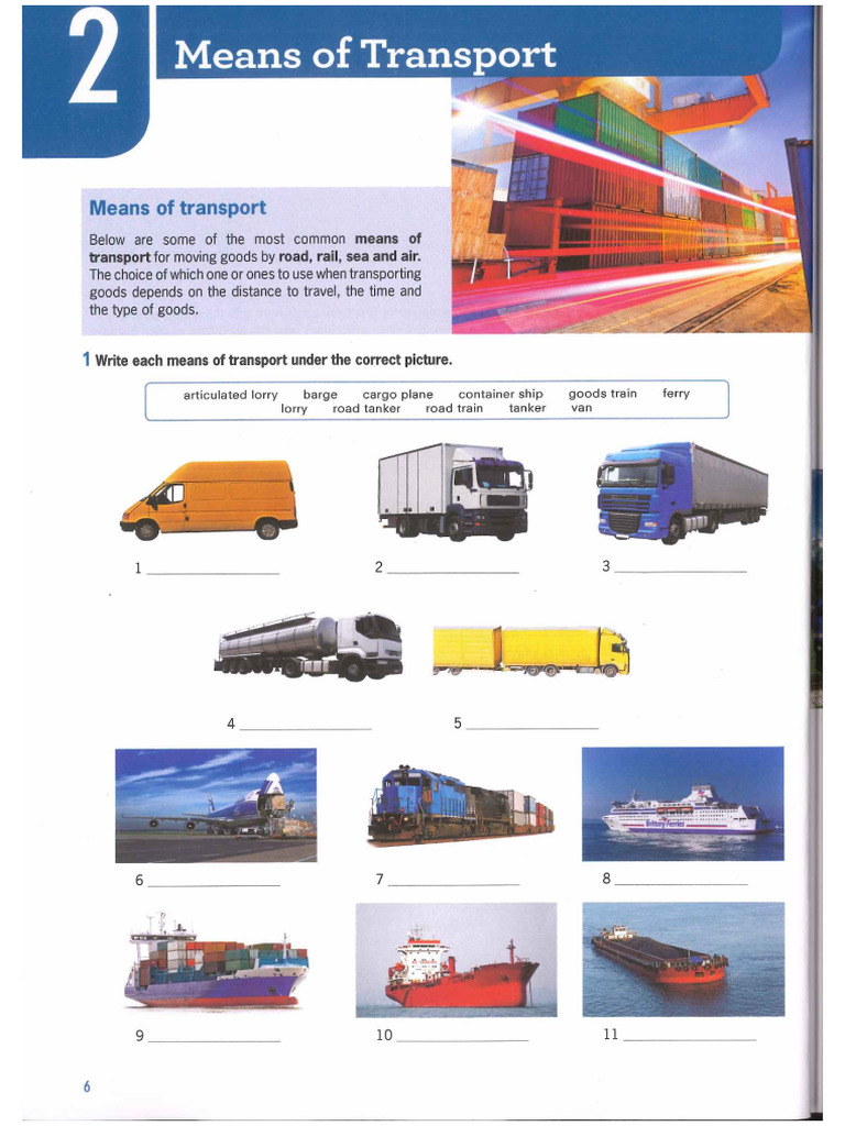 Flash On Transport - Means of Transport, P. 6-11 | PDF