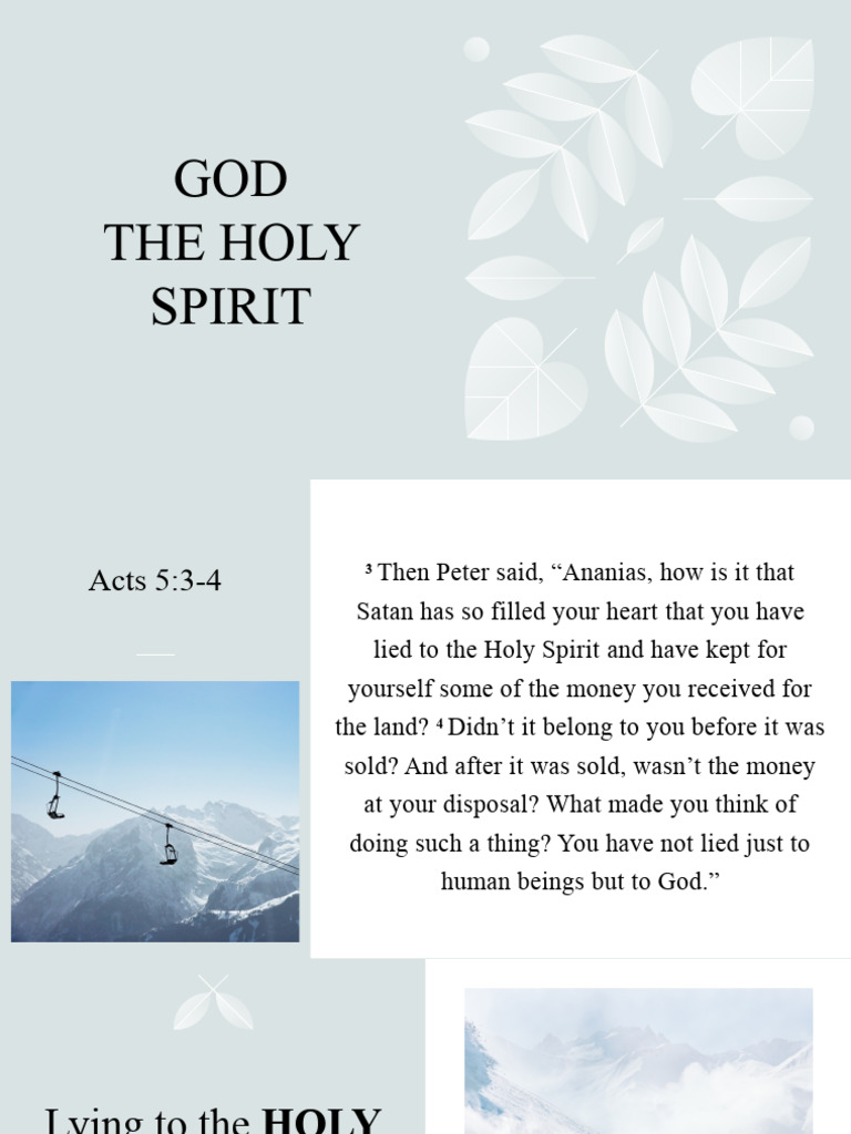 Understanding the Holy Spirit's Nature | PDF | Self-Improvement ...