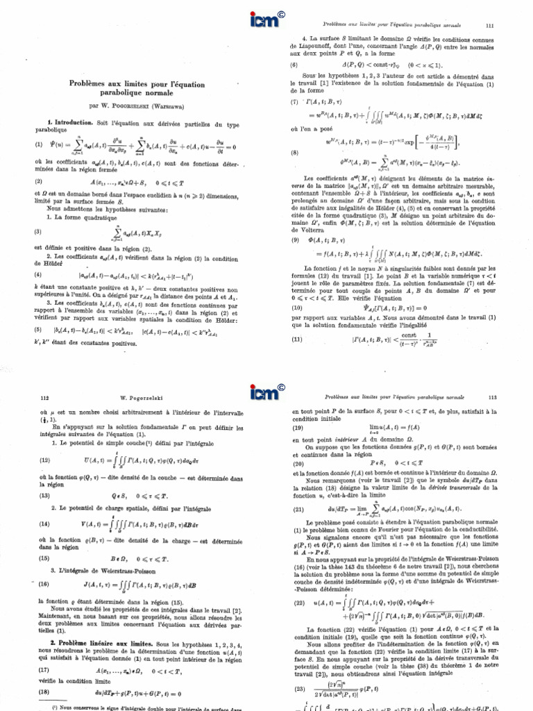 Problèmes Aux Limites Pour L Équati | PDF