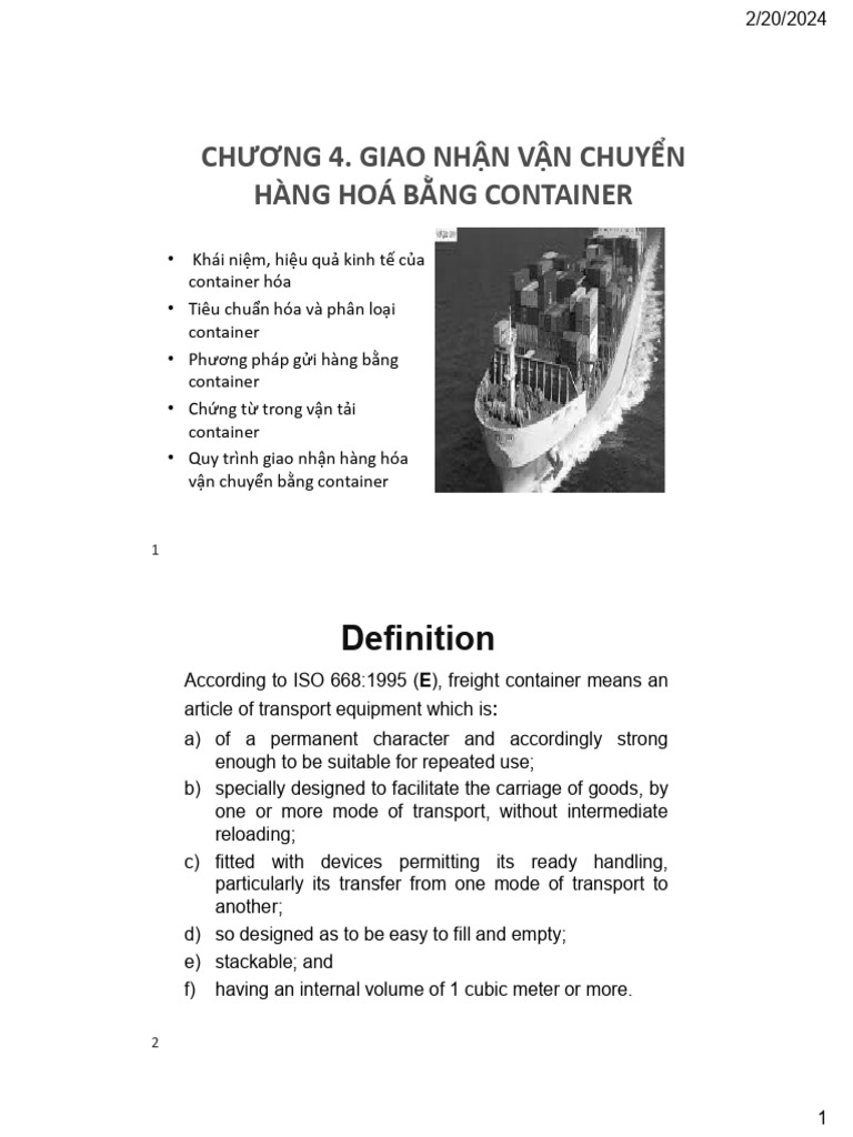 Chap 4 Container | PDF | Transport | Modularity