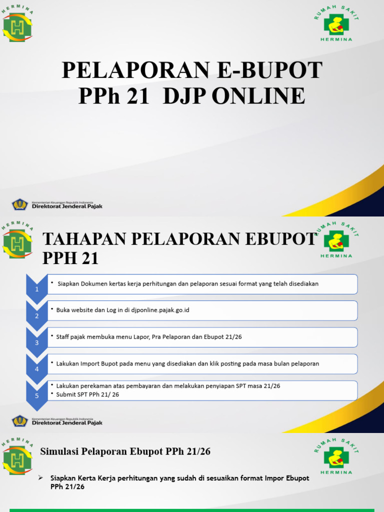 Alur Pelaporan Ebupot PPh 21 | PDF