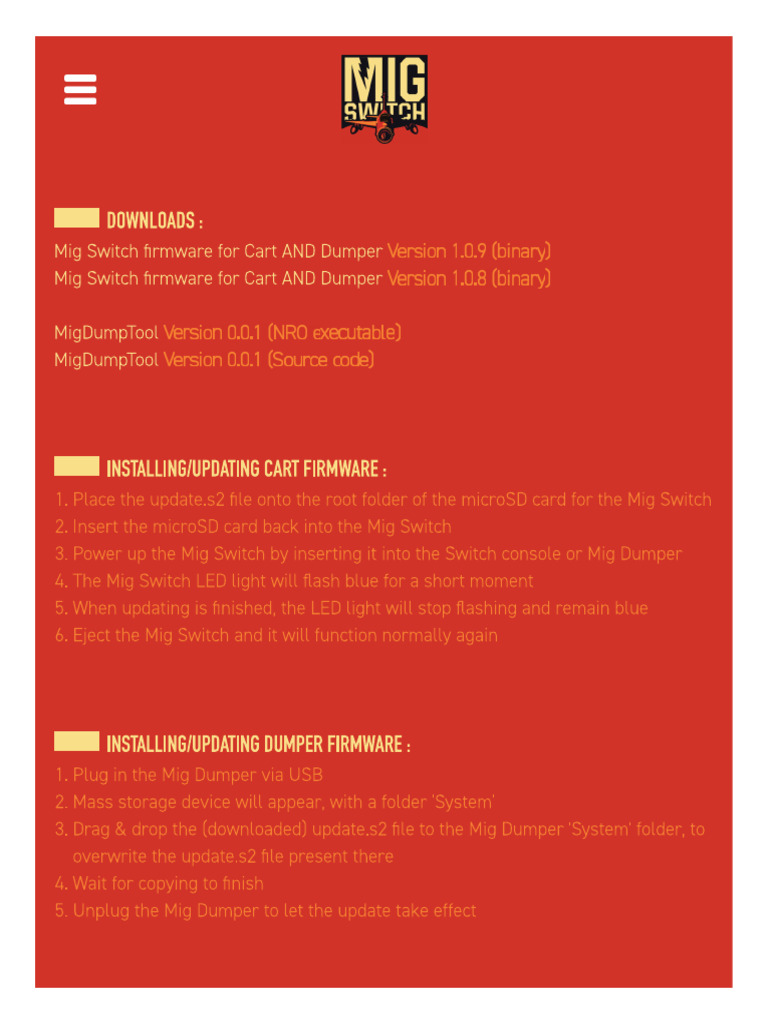 MIG Switch Instructions | PDF
