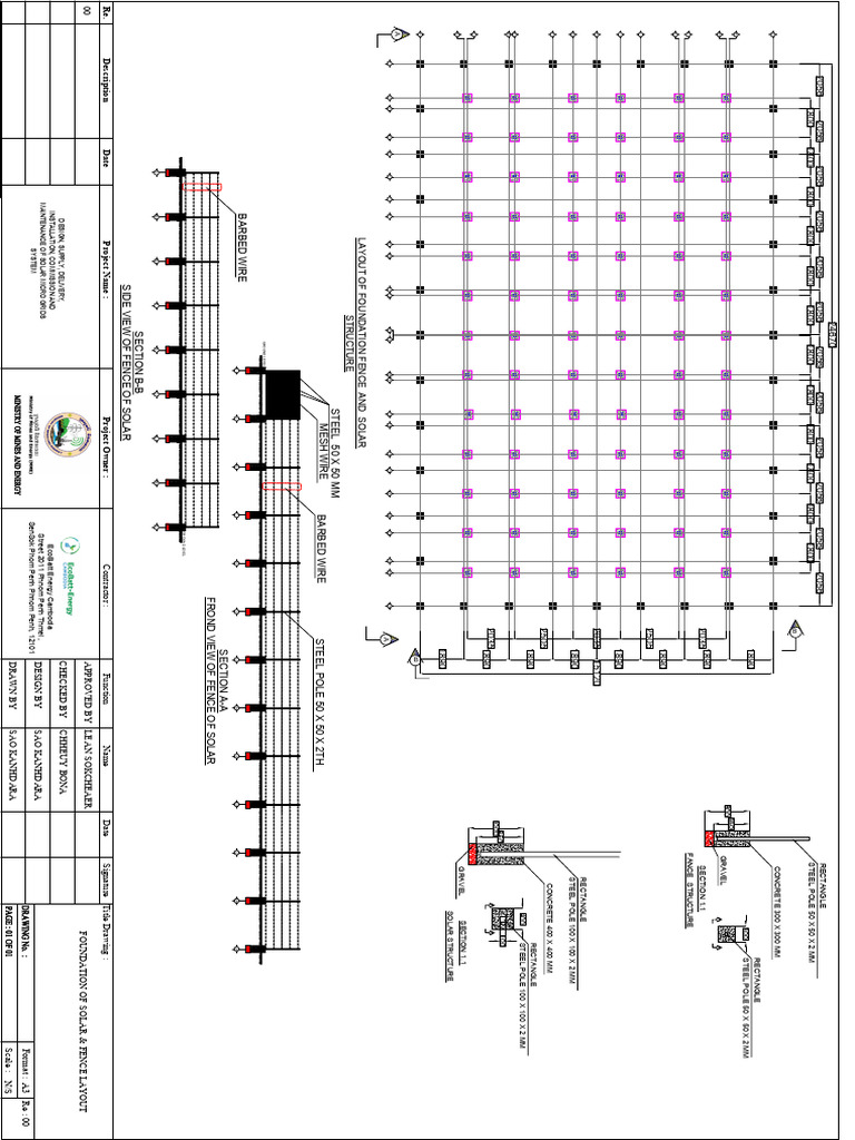 Solar Fence and Foundation Layout | PDF | Electric Power | Building ...