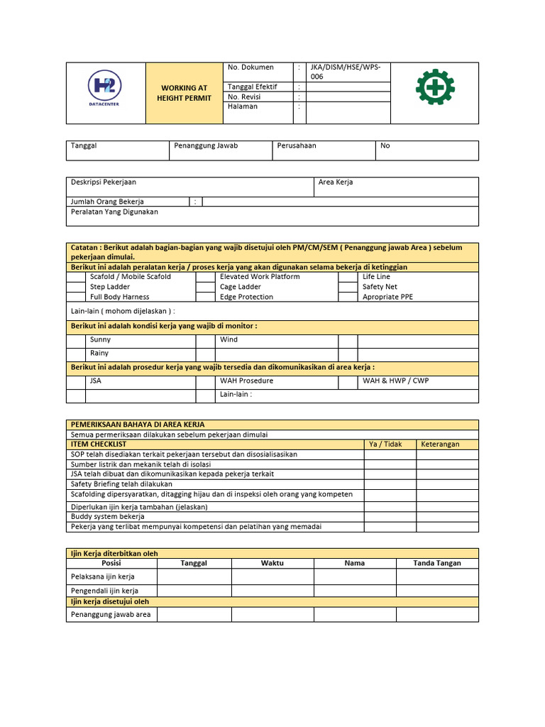 04.6-High Work Permit | PDF