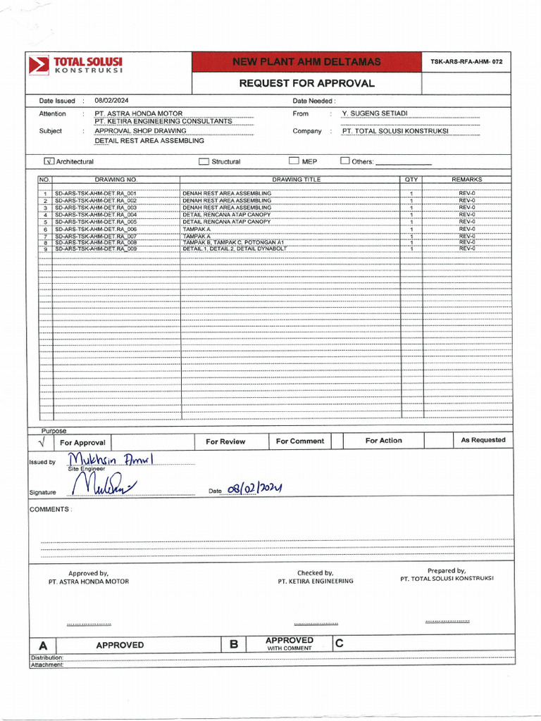 072 - Rest Area Assembling - Approved-2 | PDF