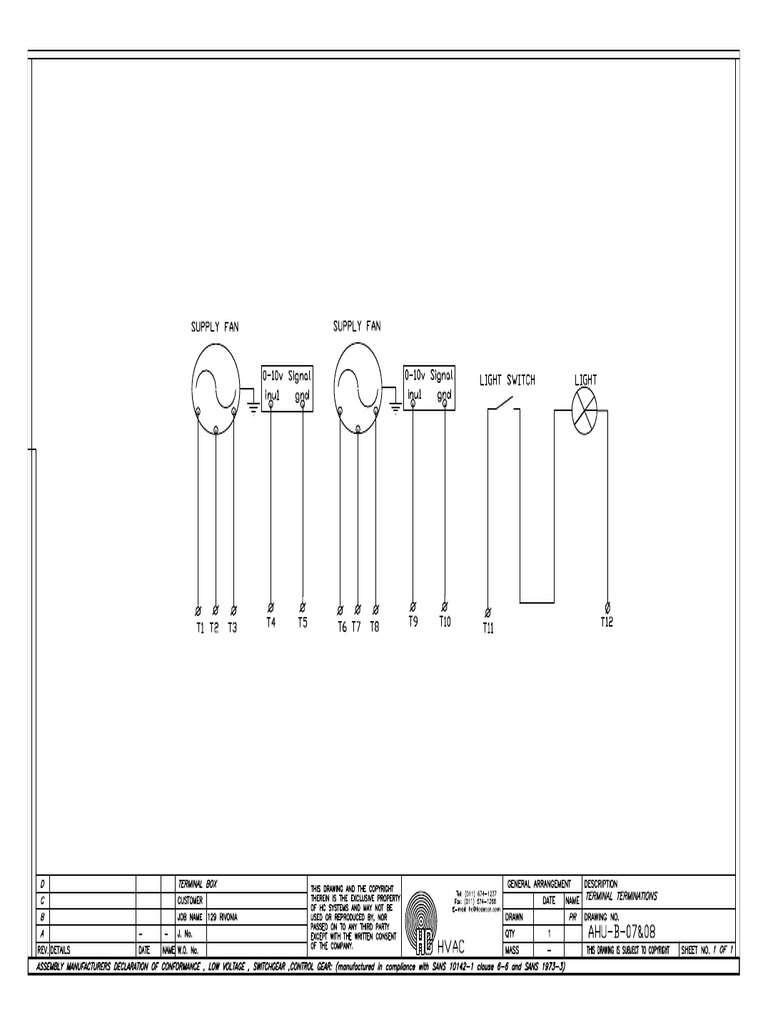 DWG Terminal Termination AHUB-07&08 | PDF