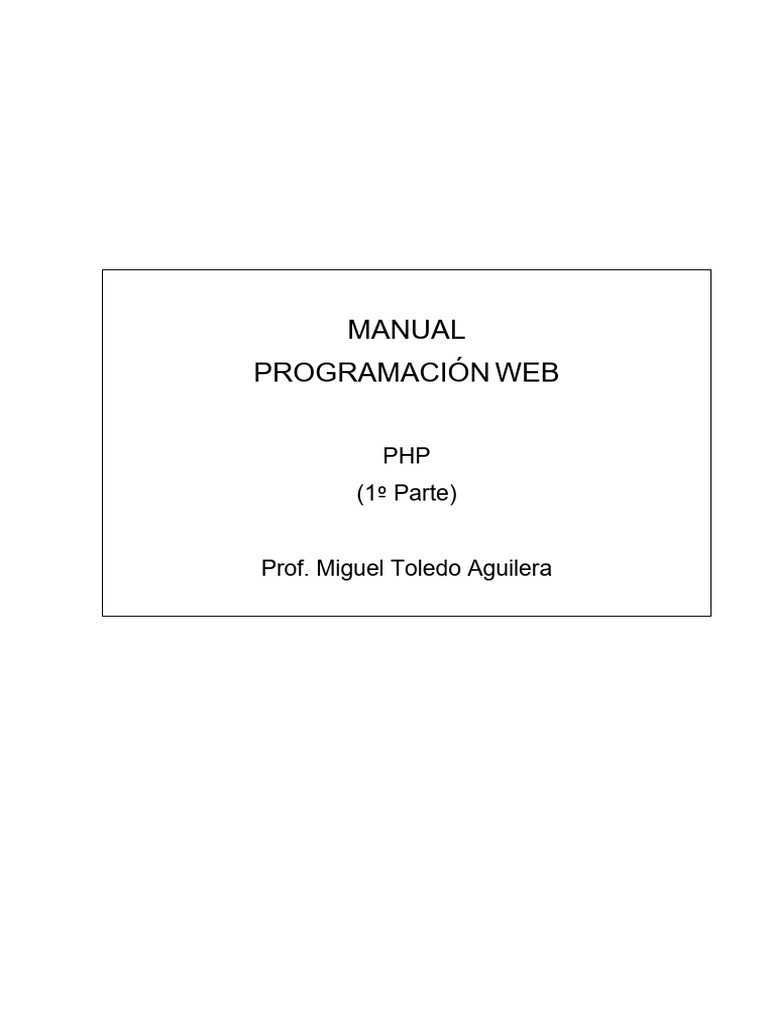 Manual PHP (Parte 1) - 2ºDAM | PDF