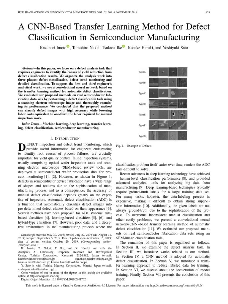CNN for Semiconductor Defects | PDF | Deep Learning | Learning