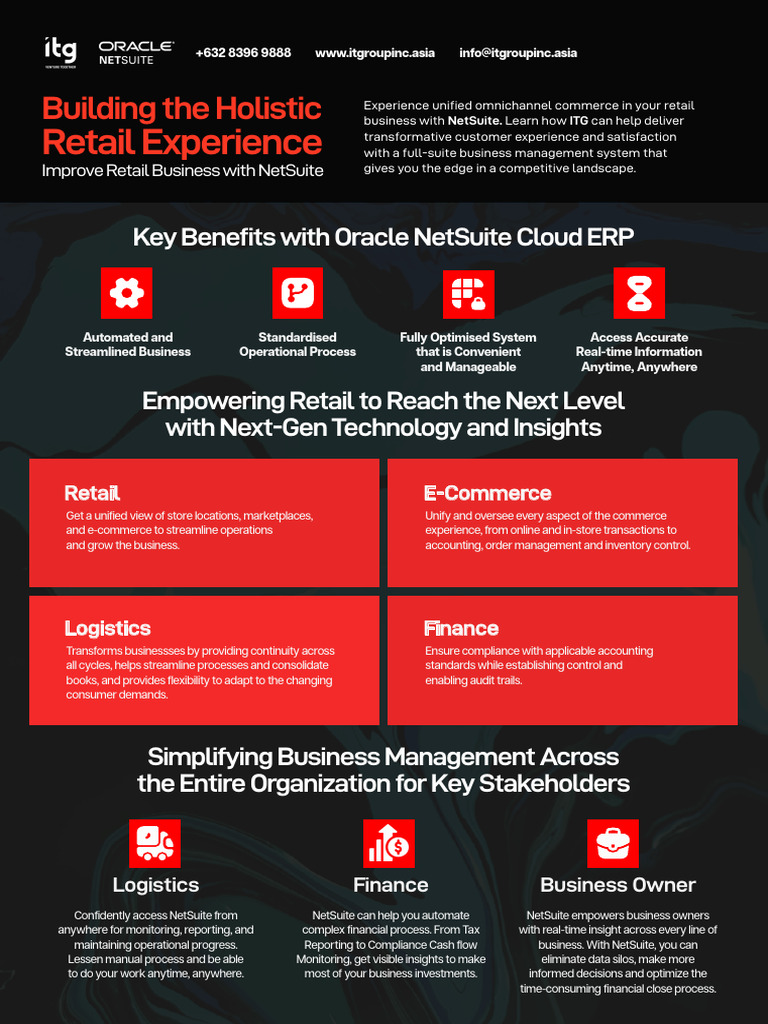 NetSuite ITG Solutions PH Number | PDF | E Commerce | Retail