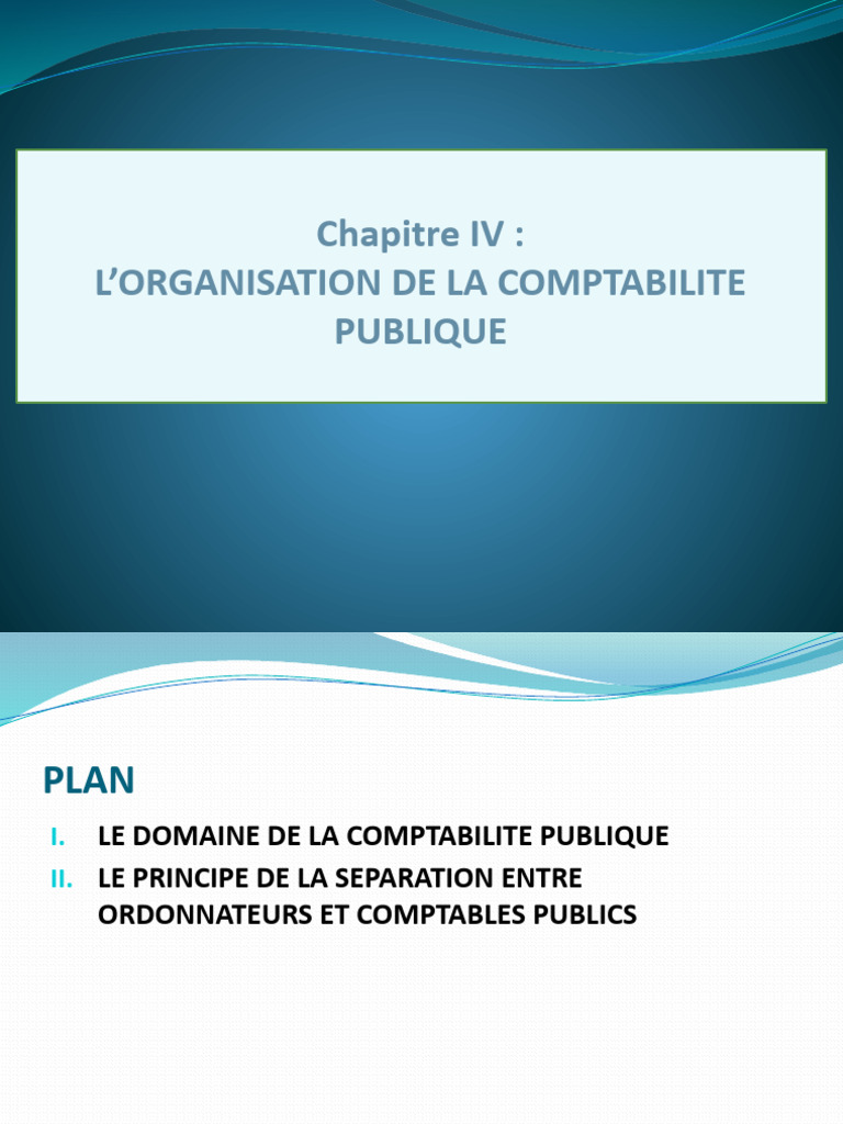 L'organisation de La Comptabilité Publique | PDF