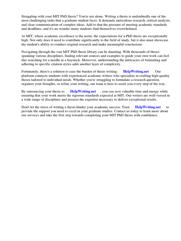 Mit PHD Thesis Library | PDF