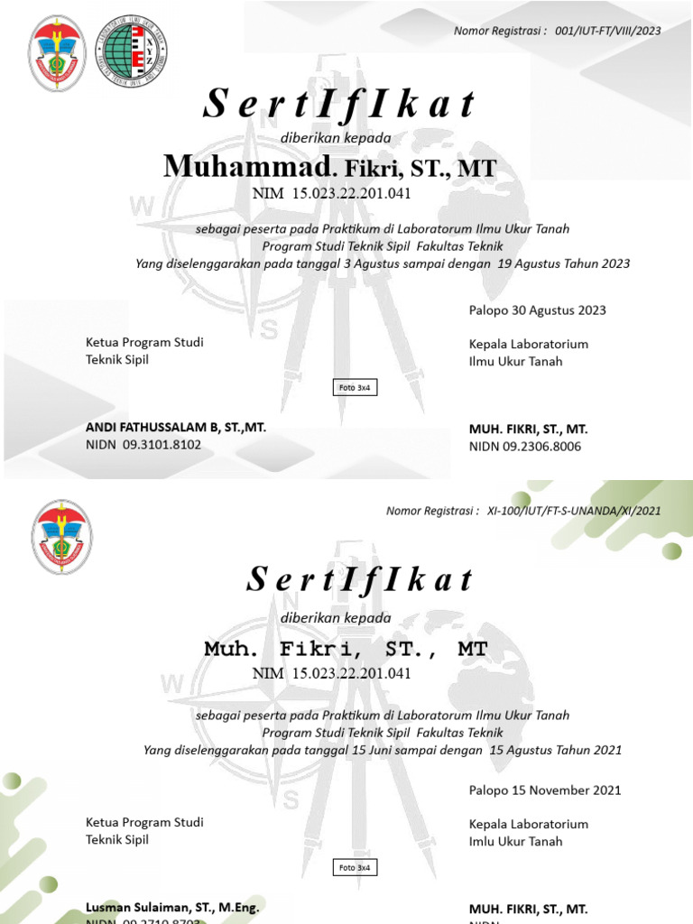 Sertifikat Iut 2021 | PDF