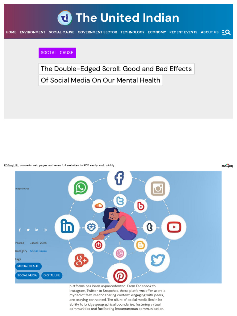 Positive Effects of Social Media On Mental Health | Download Free PDF ...