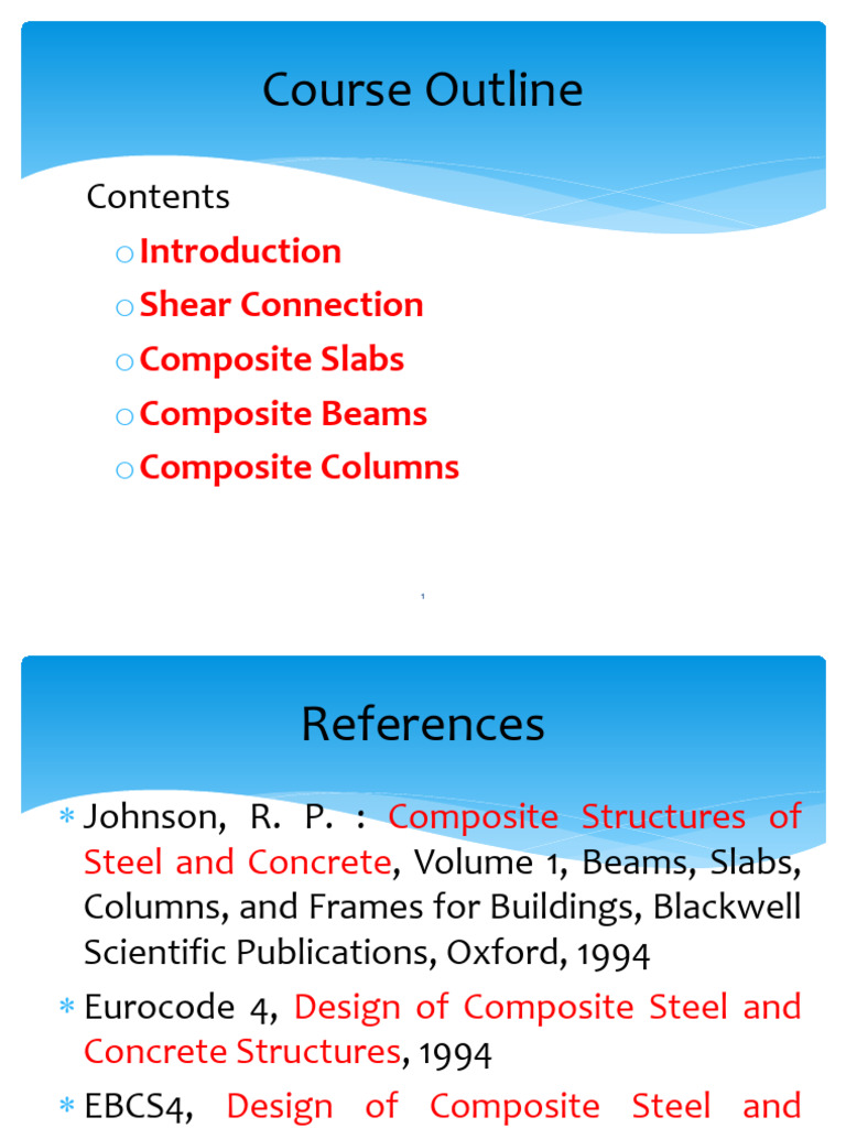 Composite Structures Chapter - 1 | PDF | Beam (Structure) | Concrete