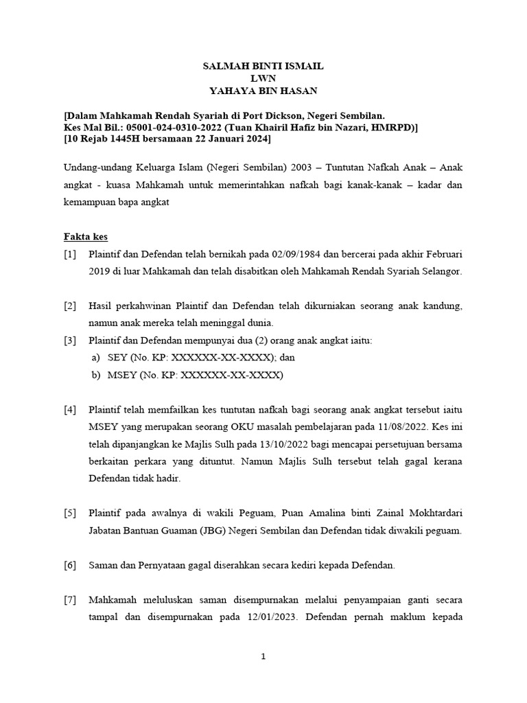 Nafkah Anak | PDF