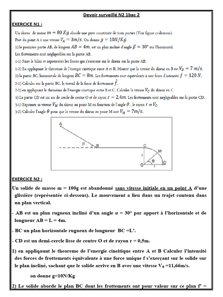 2 Devoirs 1 Trim | PDF | Ion | Chimie physique