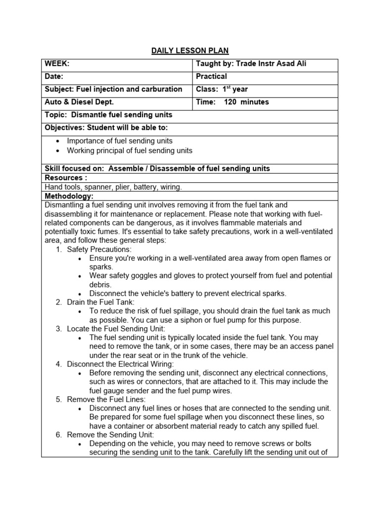 8 Dismental Fuel Sending Unit | PDF | Screw | Electrical Connector
