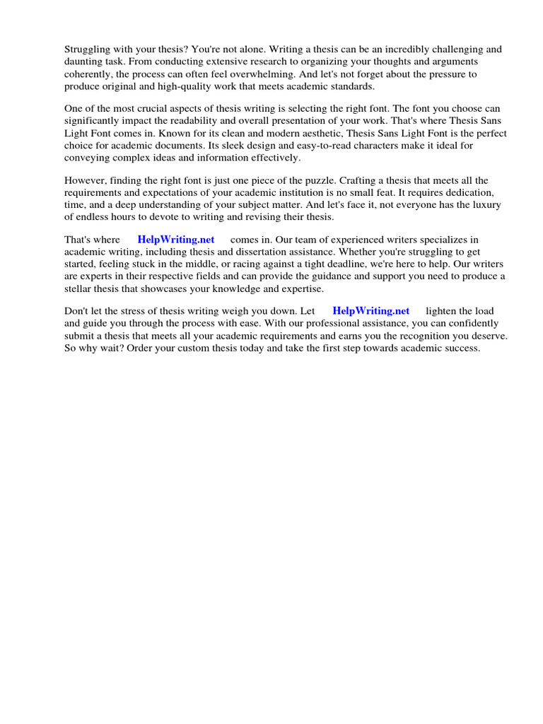 Thesis Sans Light Font | PDF