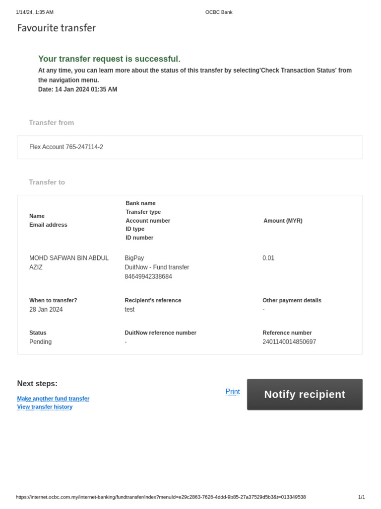 OCBC Internet Banking Service | PDF