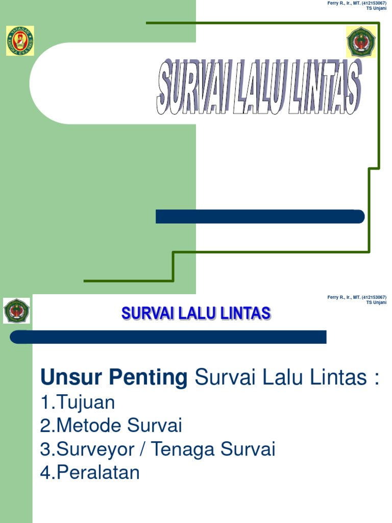 Survai Lalu Lintas (1x) | PDF