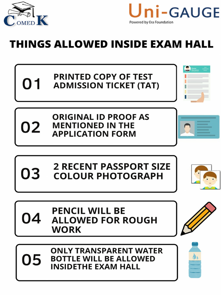 Things Allowed Inside Exam Hall | PDF