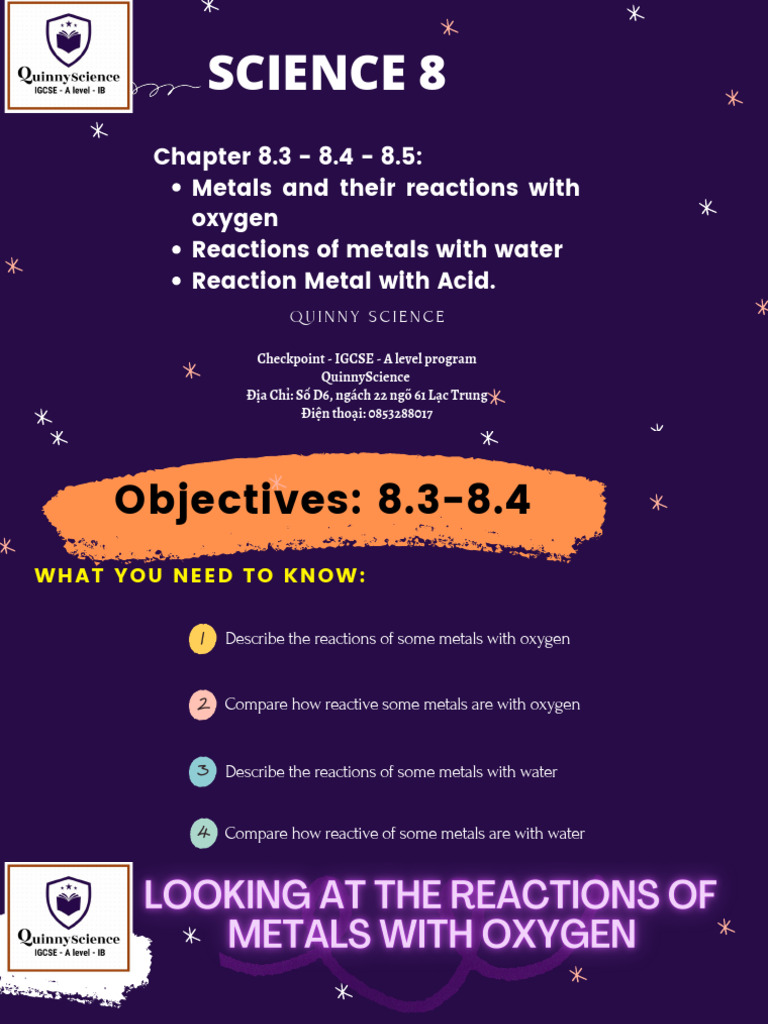 SCIENCE 8 Chapter 8.3 - 8.4 - 8.5 Chemical Reaction | PDF | Magnesium ...