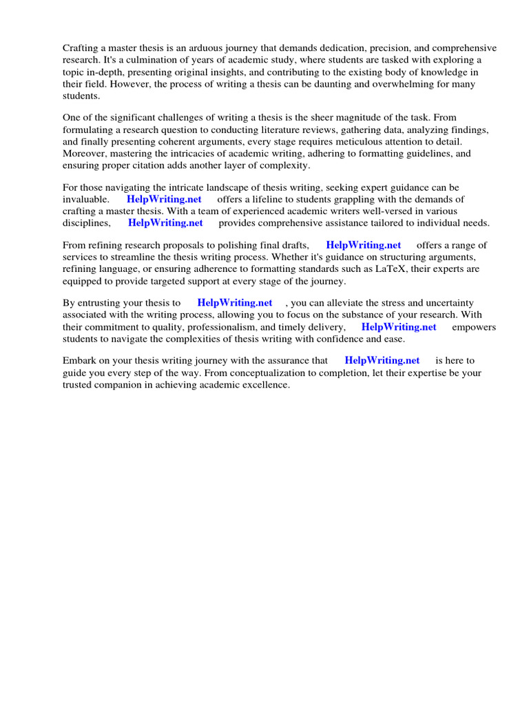 Master Thesis Mit Latex | PDF